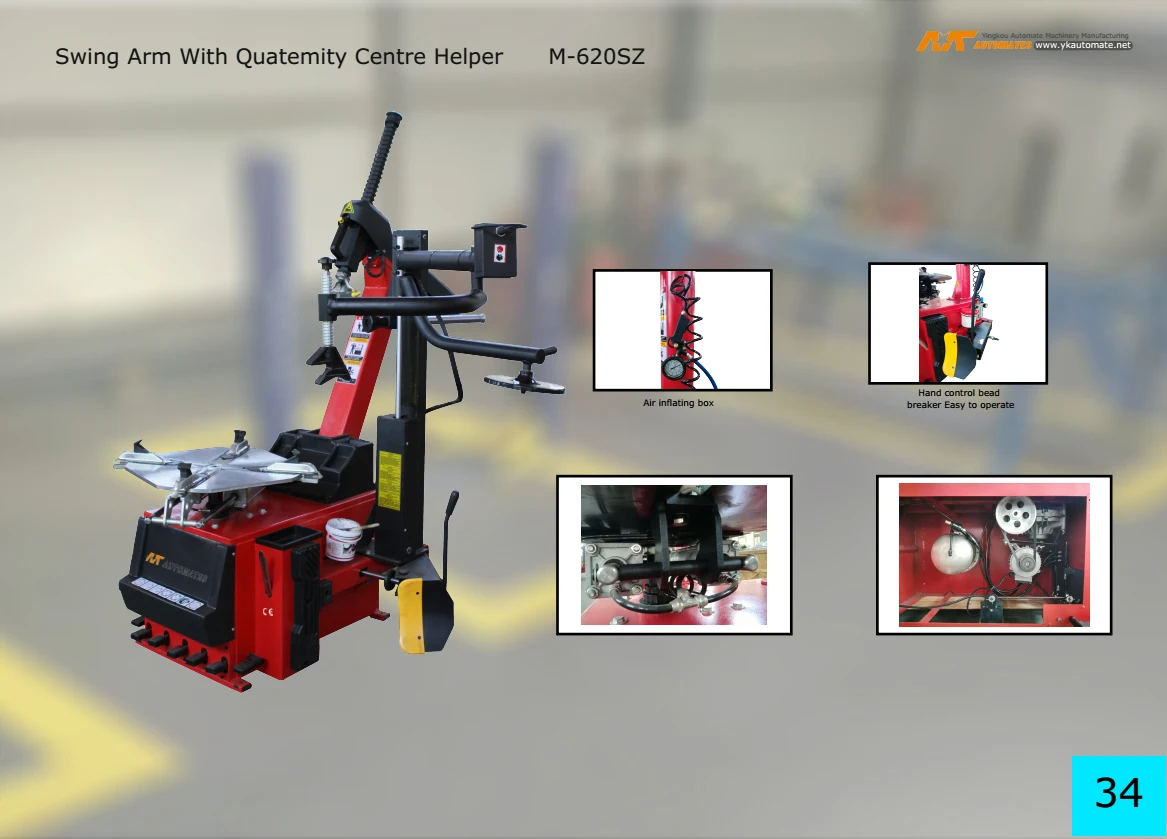 Fully Automatic Tyre Equipment Leverless Pneumatic Tire Repair Changer ...