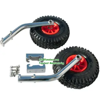 Long Fold Up Stainless Steel Boat Launching Wheels Rib Inflatable ...