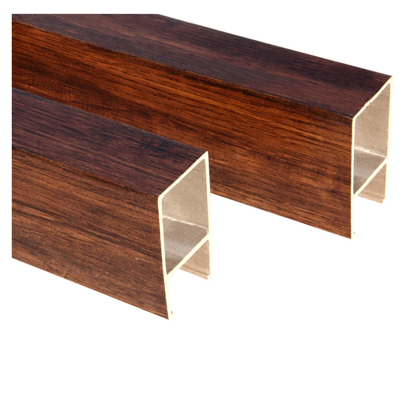 High Quality Wood Finish Fashion Extruded Beam Baffle False Ceiling ...