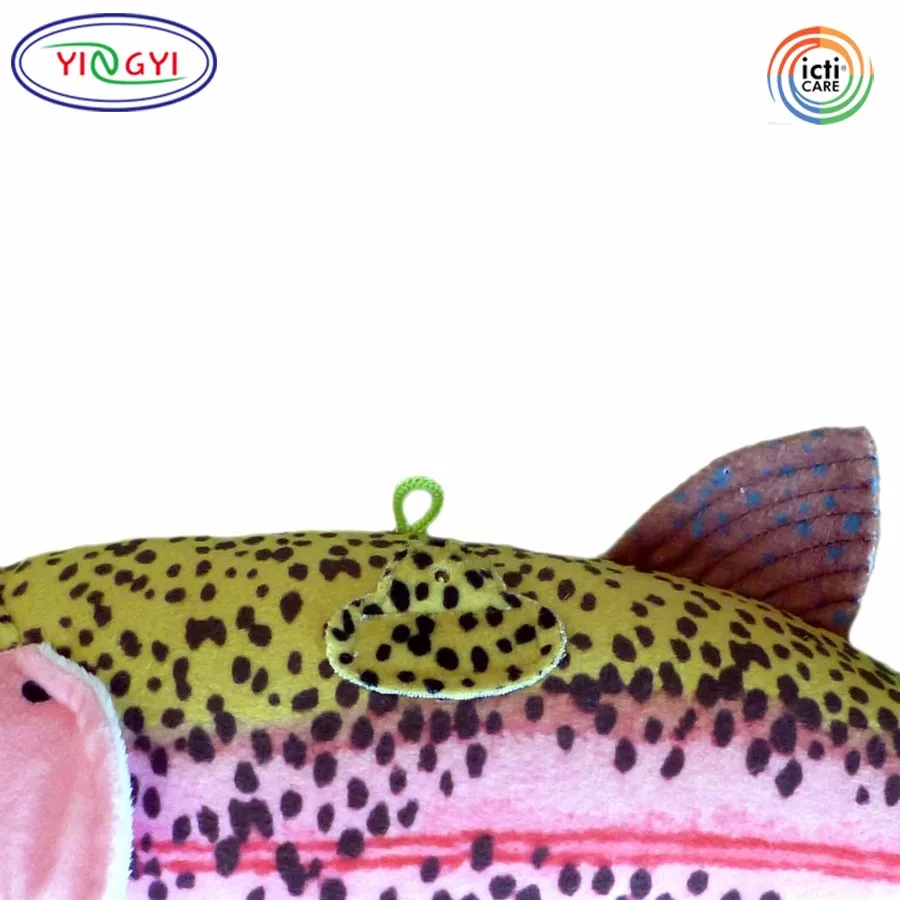 F644 Rainbow Trout Plush Stuffed Animal Wall Toy Sublimation Printed ...