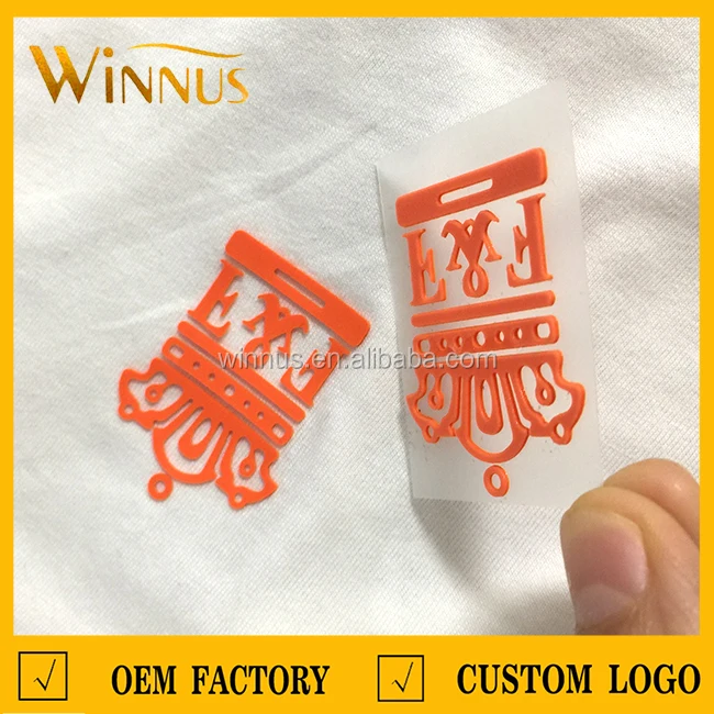 Custom 3D Emboss Logo Iron-on Rubber Badge for Clothes