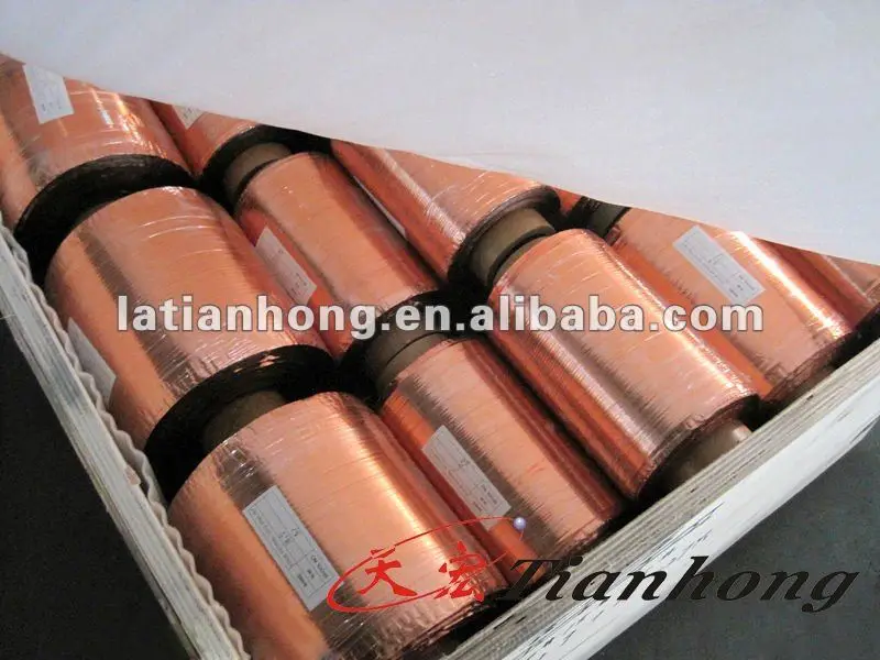Copper Color Double Side Aluminum Pet Foil For Cable And Wire Wrapping ...