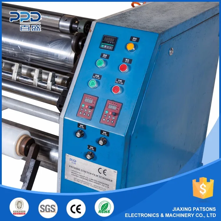 High Speed Ldpe / Pe / Polythene / Bundling Stretch Film Roll Slitter ...