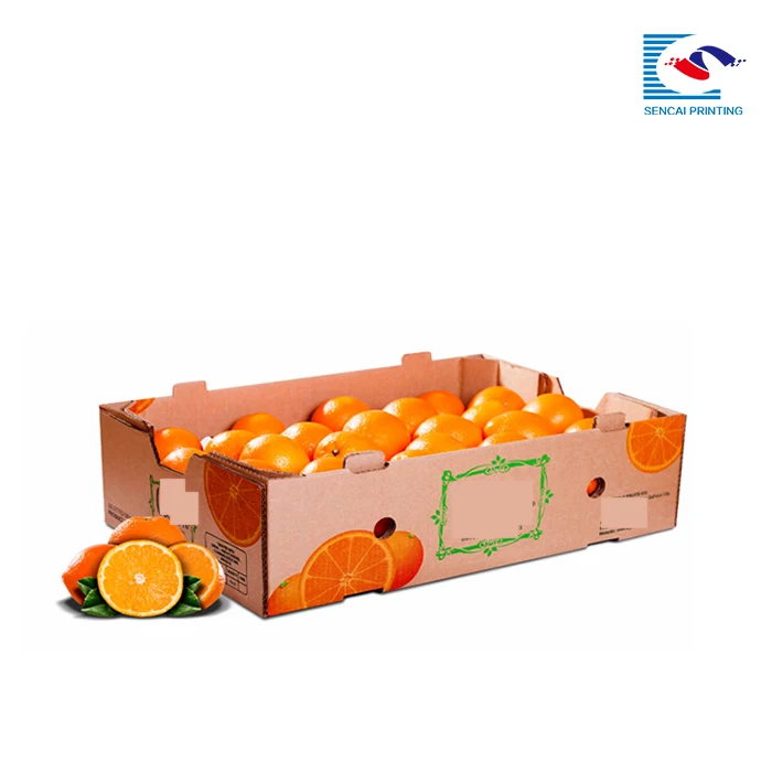Custom Color Printing Corrugated Fruit Box Packaging Paper Box