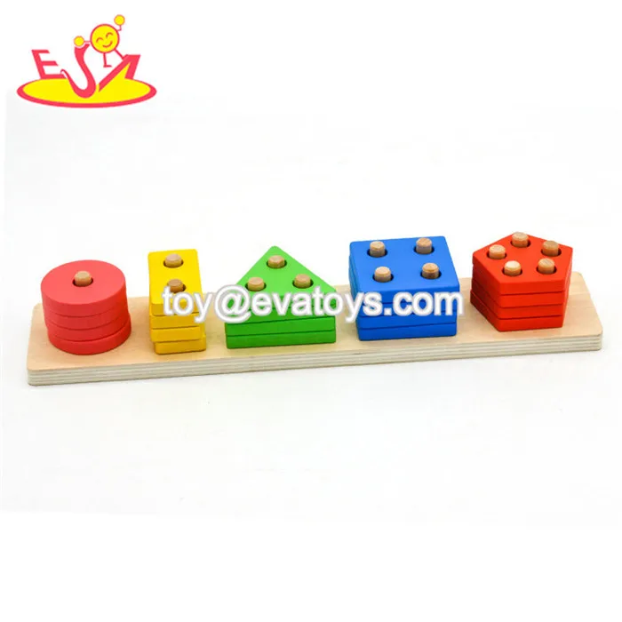2023 New Design Colorful Kids Wooden Sorting Blocks Toy W13D052 for ...