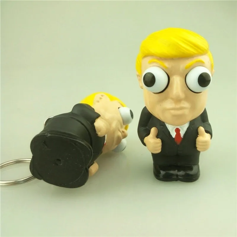 Cute Usa President Keychains,Eyes Popper Trump Plastic Keychains,3d ...