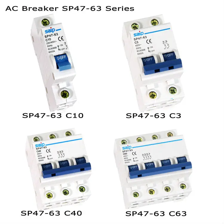 Saipwell High Quality Dz47-63 1p Mini Circuit Breaker Sp47-63 - Buy Dz47-63 1p Mini Circuit ...