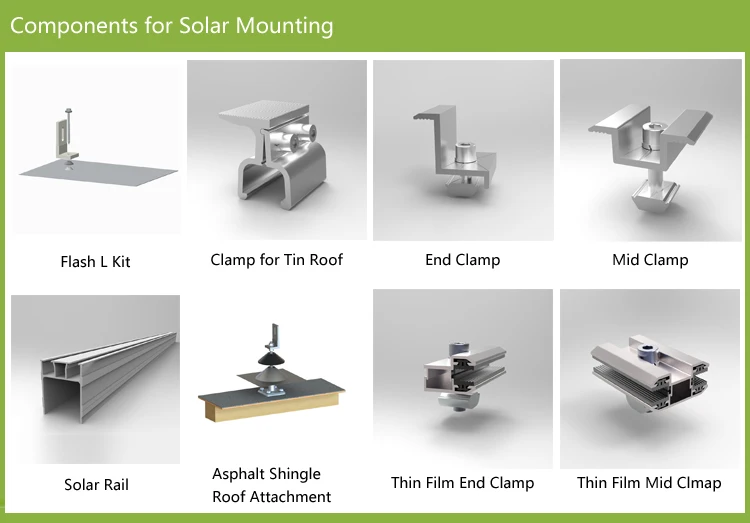 Black Solar Extruded Aluminum Clamp With Bolt And Nut Solar Clamp Solar Mounting System - Buy ...