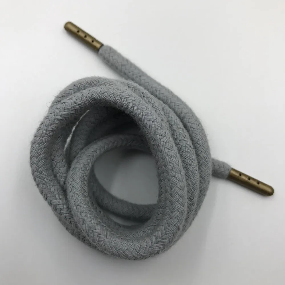 Grey Tubular Cotton Draw Cord String - 5 Yards