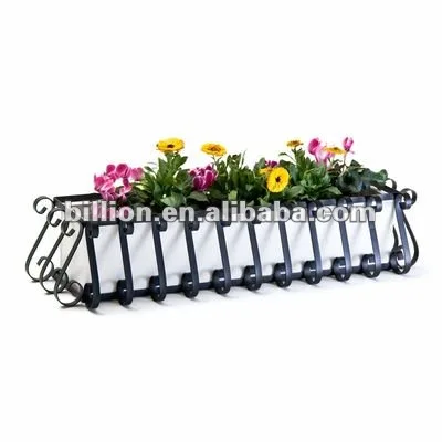 Galvanized Wrought Iron Window Planter Boxes - Elegant & Durable