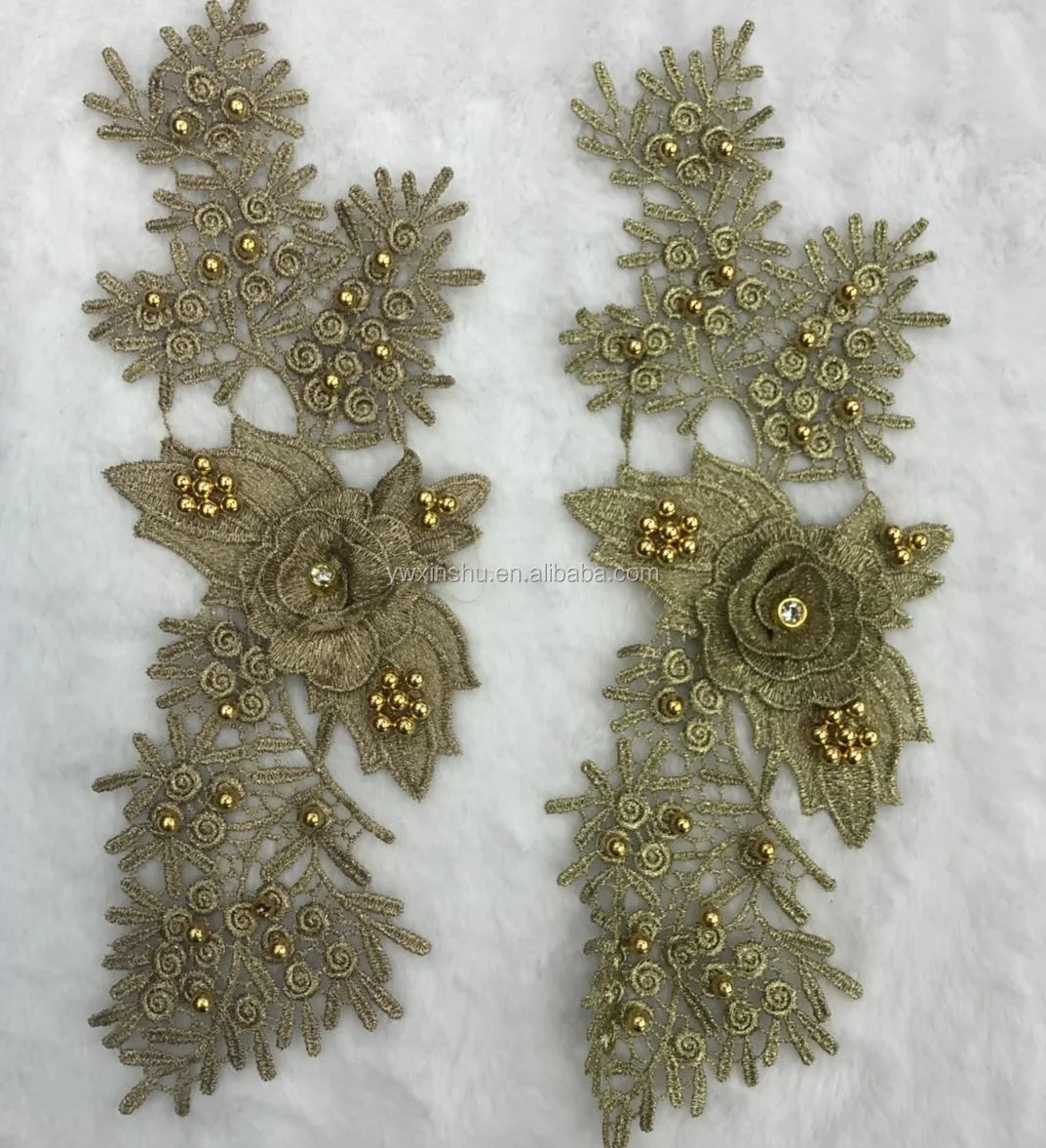 Gold Applique Gold Patch Metallic Gold Appliques Iron On. Fine ...