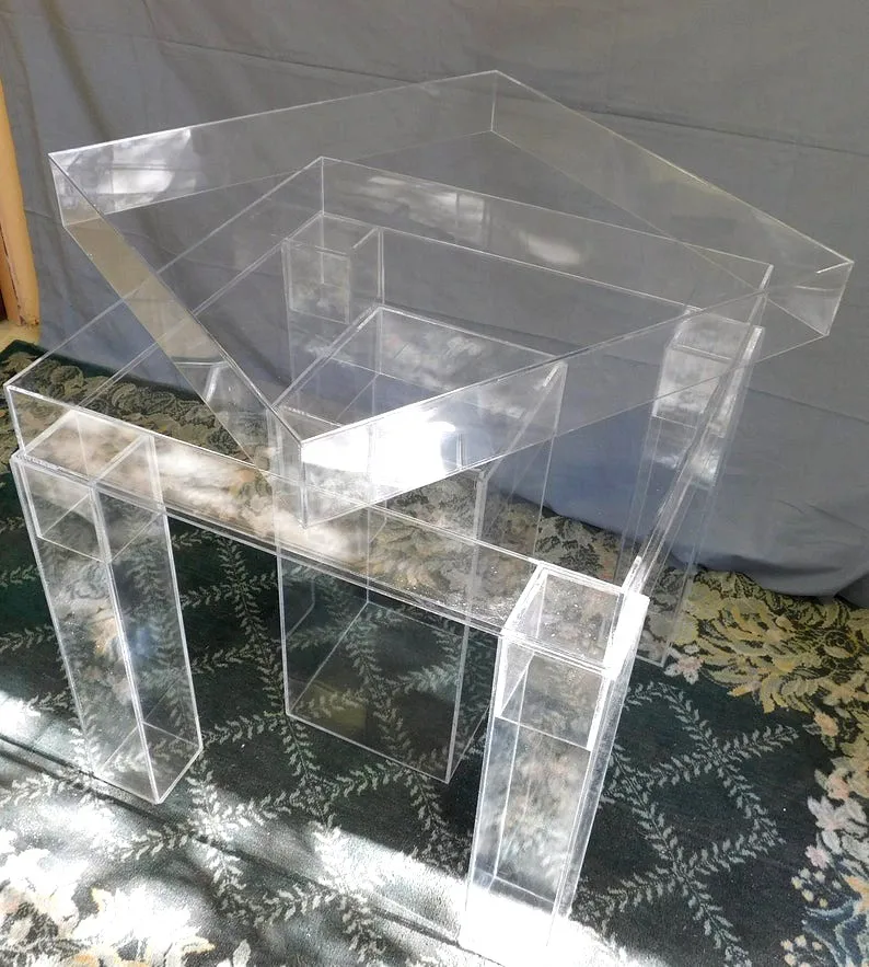 Lucite Acrylic Wedding Cake Table & Bridal Table, Oem Acceptable