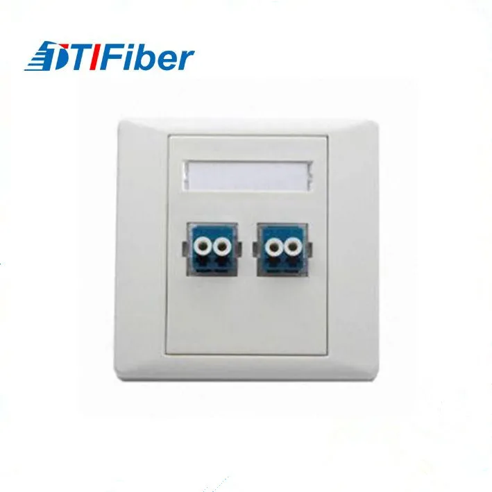 2 Port Duplex LC Fiber Optic Faceplate - TRT Quality