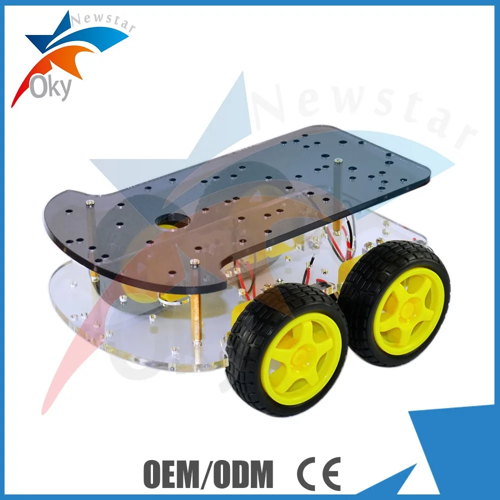Extended Edition 4wd Smart Robot Car Chassis 4 Wheel Drive Double Level ...
