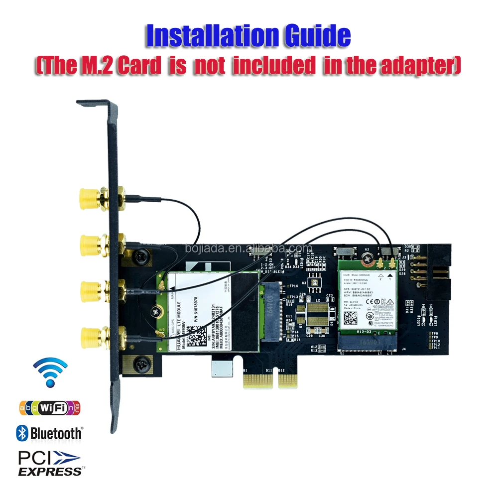 PCIE 1X PCI-E X1 to M.2 NGFF Key A+E Key-B Wireless Adapter 1 SIM Card ...