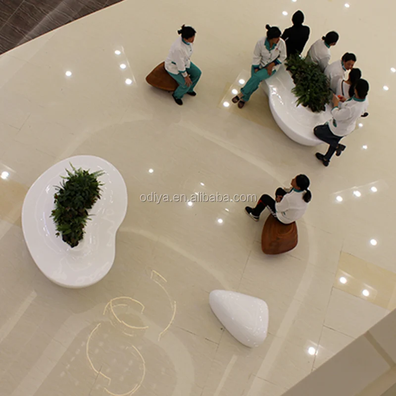 Modern White Customized Shopping Mall Benches - Durable & Stylish