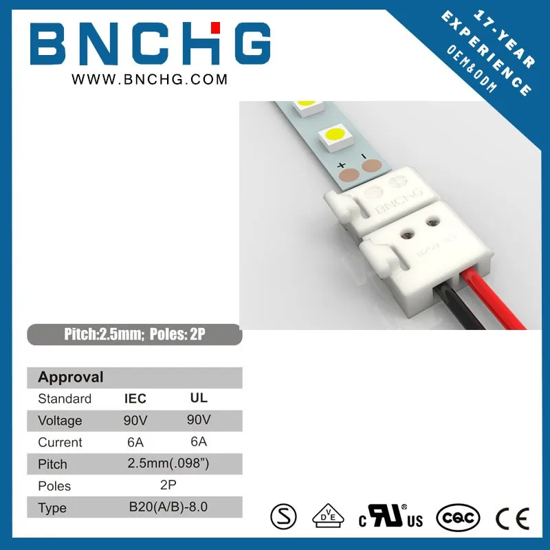 New Design 90v 2 Pin Led Strip Light Connector With Button - Buy 2 Pin ...