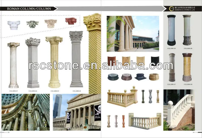 Natural Stone Porch Columns Design for Project - R.S.C. STONE