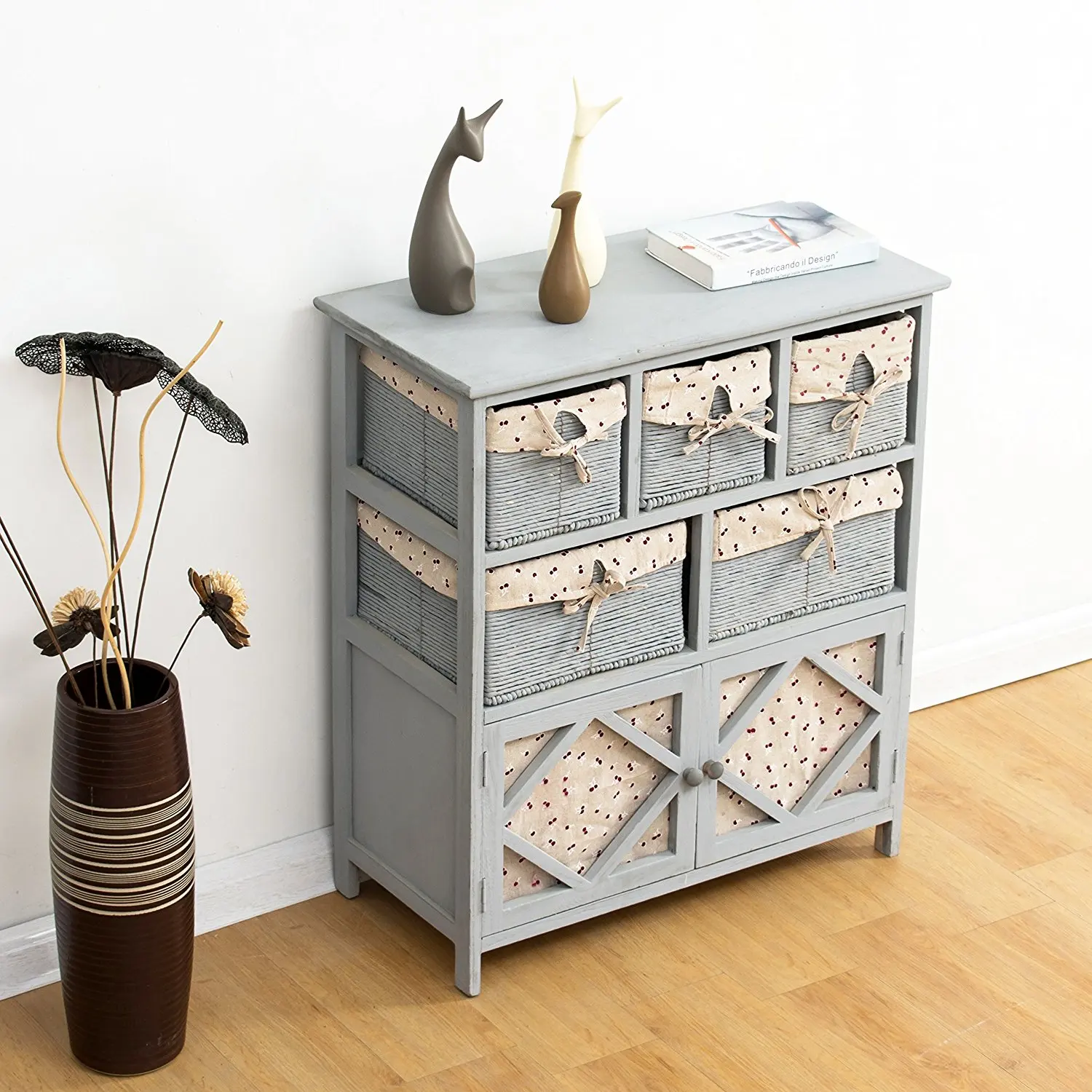Sideboard with Wicker Baskets - Stylish Storage Solutions
