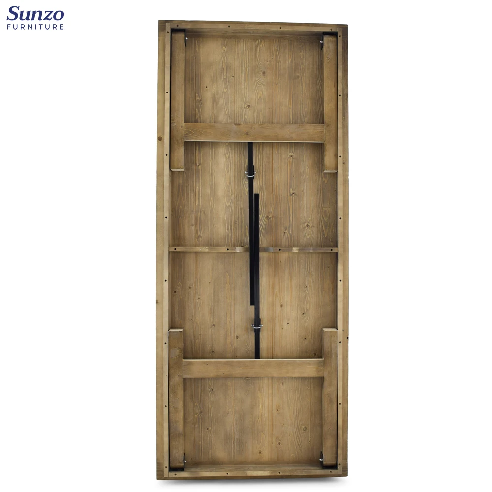 Pine Wood Folding Farm Table Rustic Wedding Event Dining Table - Buy ...