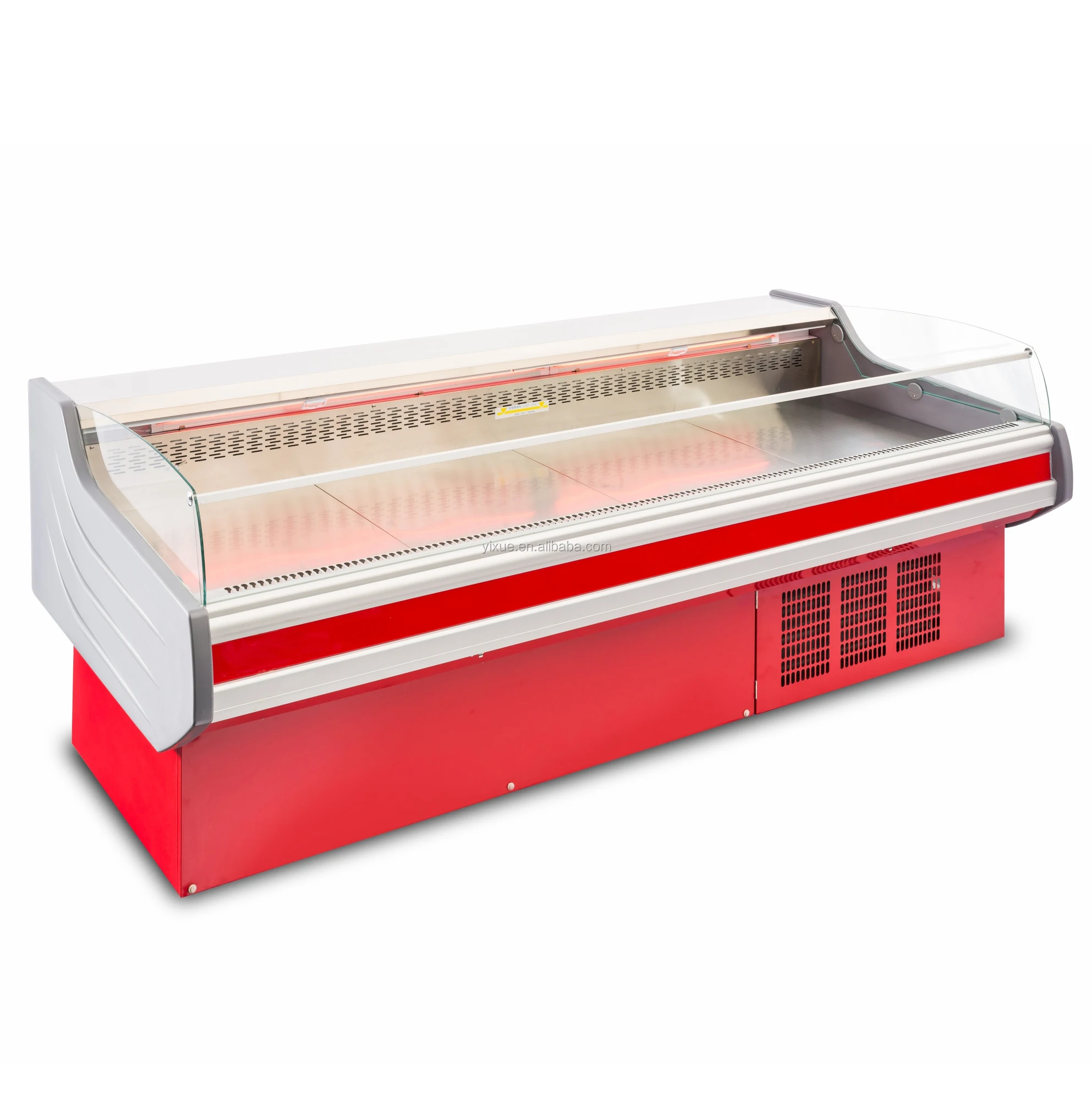 Guangzhou Factory 2m Meat Display Chiller With Panasonic Compressor ...