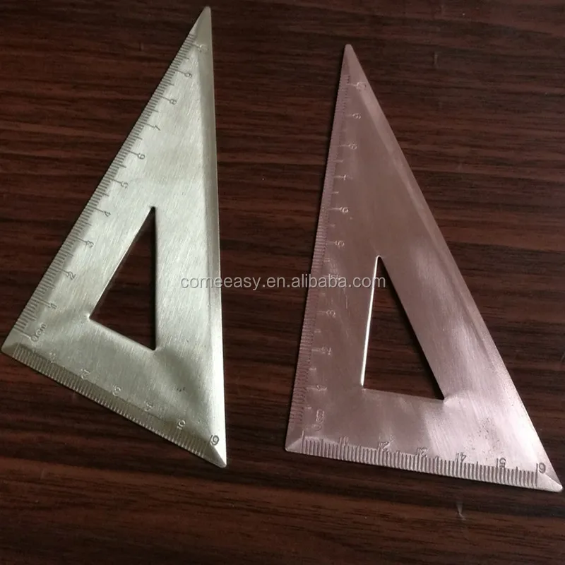Brass Triangular Graphometer Ruler For School Copper Metal Material ...