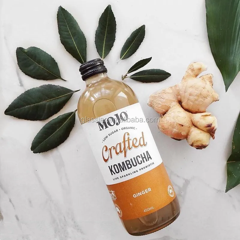 Customize 330ml Kombucha Beverage Glass Bottle with Screw Cap