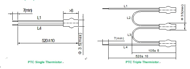 High Quality Standard Thermistor PTC 10k - 150°C Response