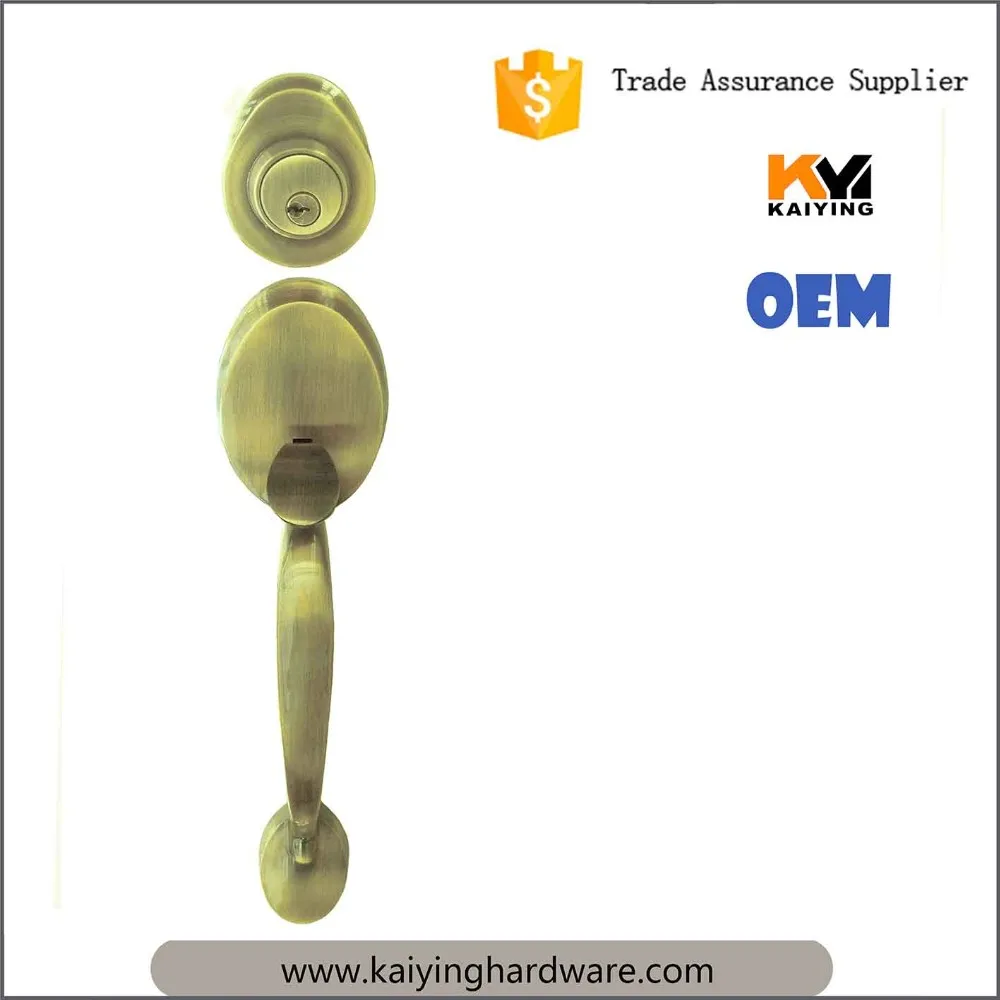 Wholesale Grips Handleset With Zinc Alloy Handle Brass Cylinder,Brushed ...