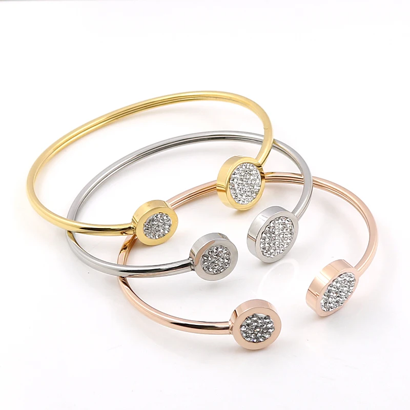 316l Stainless Steel Bangle Flexible Lady's Bangle With Shinning ...