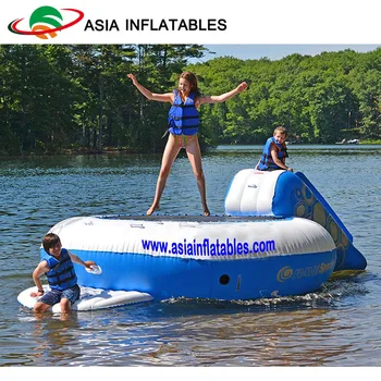 Swim Float Platform Inflatable Bouncer Water Trampoline/ Water Jumping ...