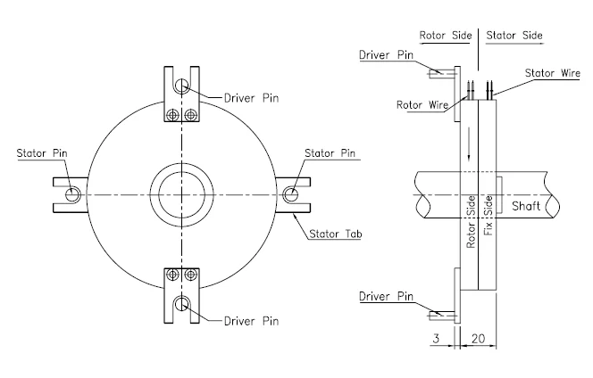 Custom Swivel Joint Rotary Contact 13mm Pcb Thickness Disc Slip Ring ...