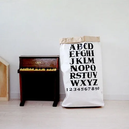 Custom Foldable Washable Kraft Paper Toy Storage Bag For Children Kids ...