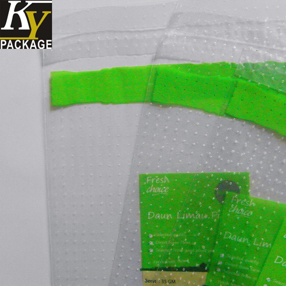 Clear Opp Micron Perforated Plastic Bags For Vegetable Fruit Packaging ...