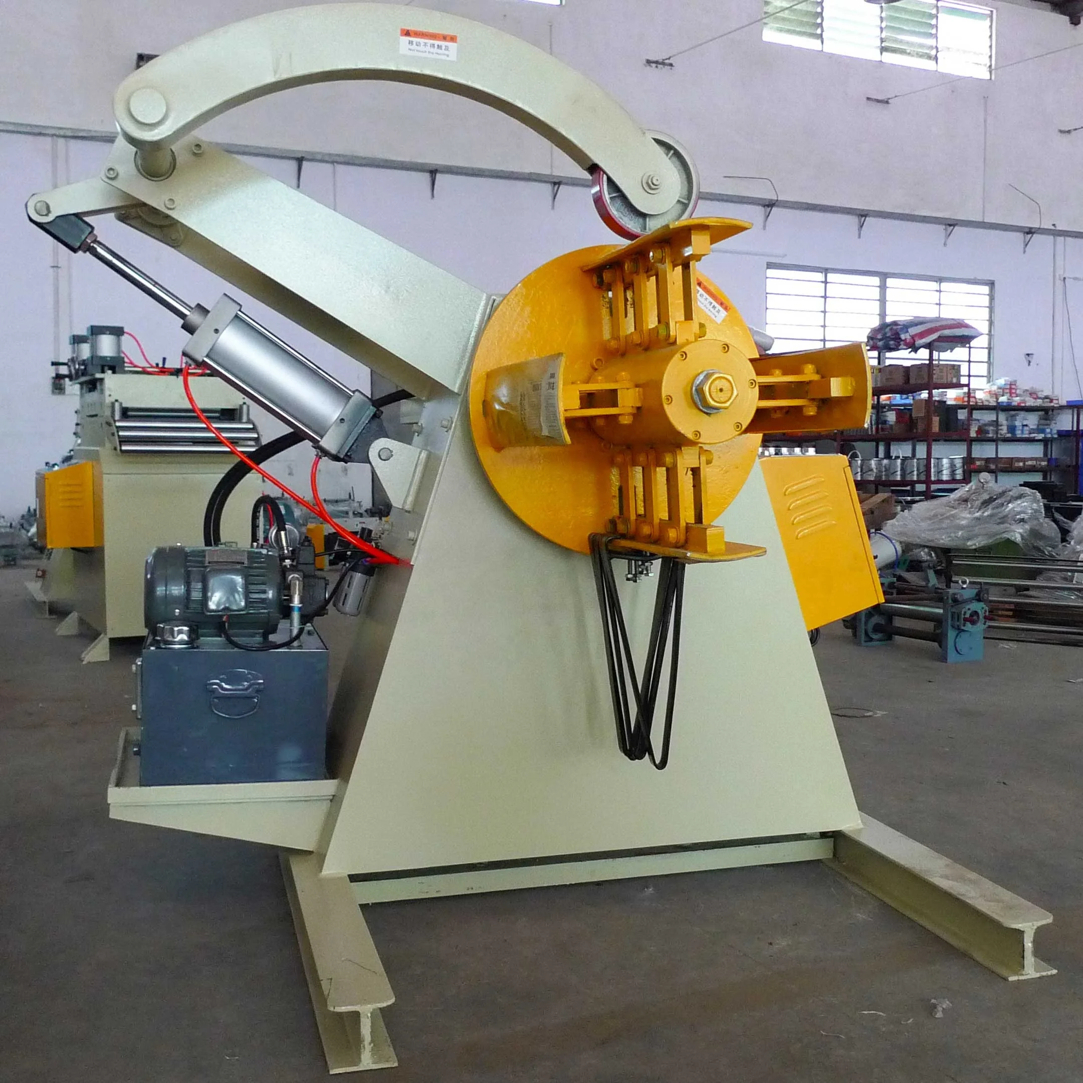 Factory Price Hydraulic Decoiler Machine With Press Arm Coil Handling ...
