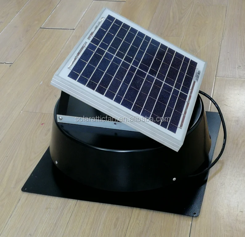 10w Solar Roof Vent With Powder Coated Steel For Garage,Shed,Greenhouse ...