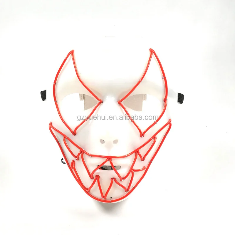 Glowing Halloween Masks - Terrifyingly Fun EL Wire Designs