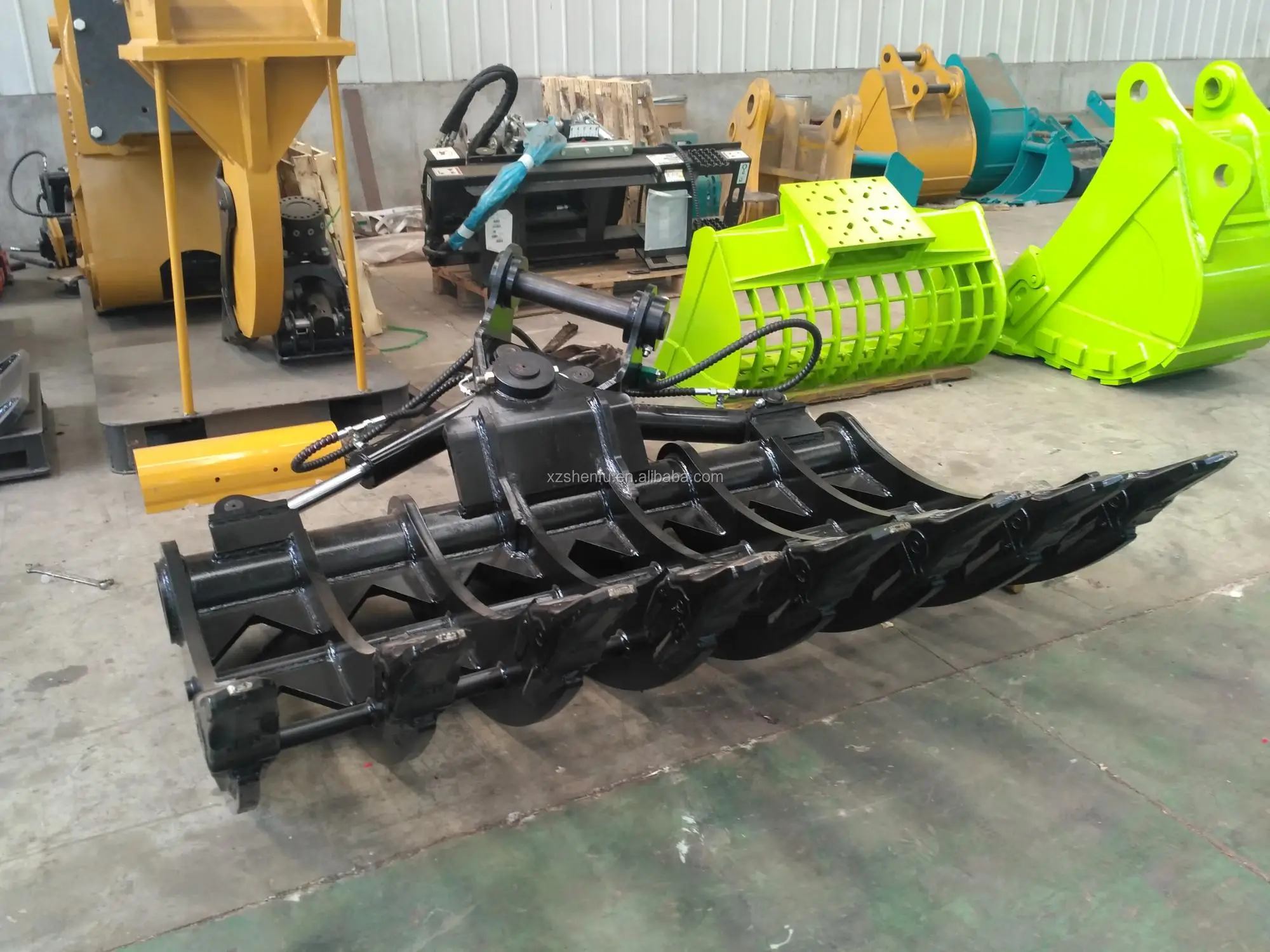 Hydraulic Tilting Rake Bucket For Jcb200 Excavator Tilt Root Rakes ...