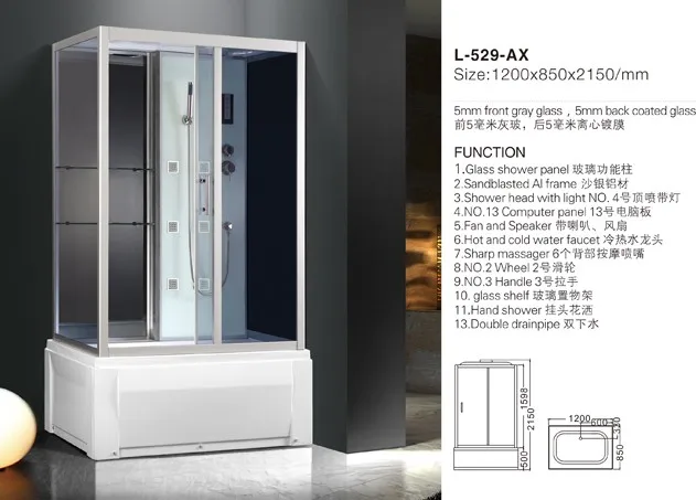 Stainless Steel Touch Screen Controller Panel Steam Shower Room Cabins ...