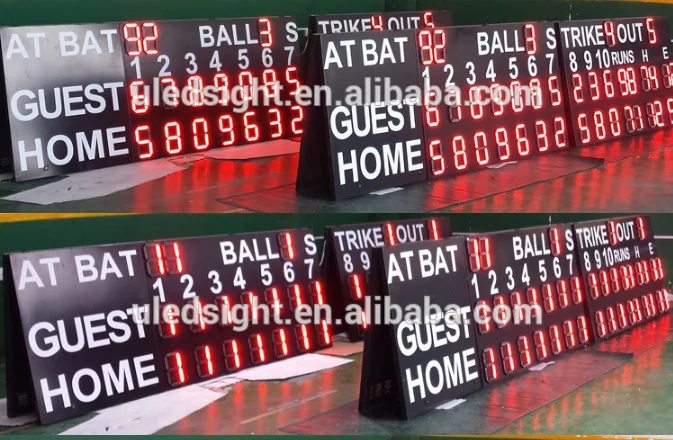 Outdoor Wireless Led Baseball Scoreboard - Buy Led Digital Sports ...
