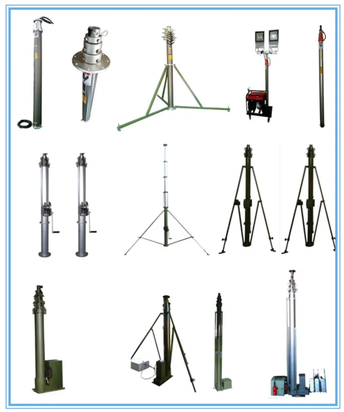 25m high heavy duty 150kg telescopic tower mast, View 25m high ...