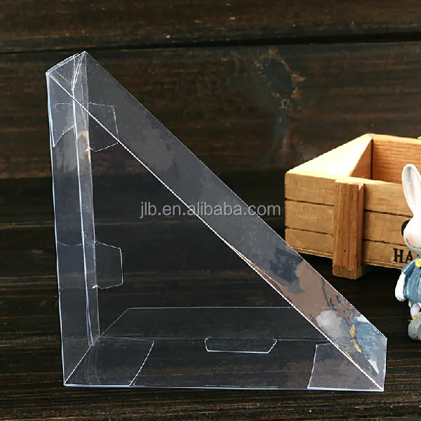 Clear Plastic Take-Away Triangle Cake Cheese Food Container
