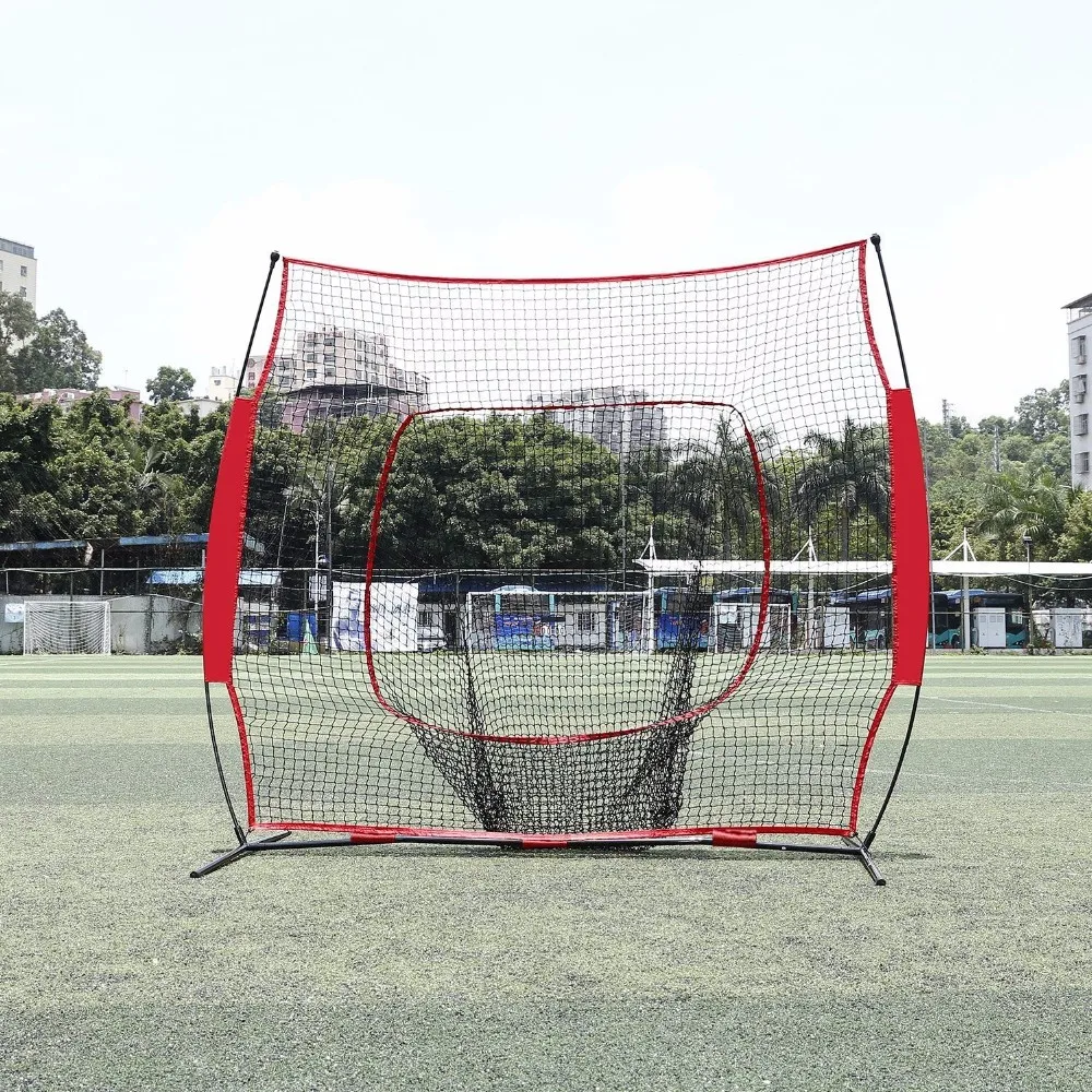 7'*7' Baseball Softball Practice Net Hitting Batting Training Net W ...