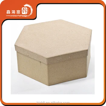Custom Kraft Brown Paper Hexagon Packaging Box - Buy Paper Hexagon ...