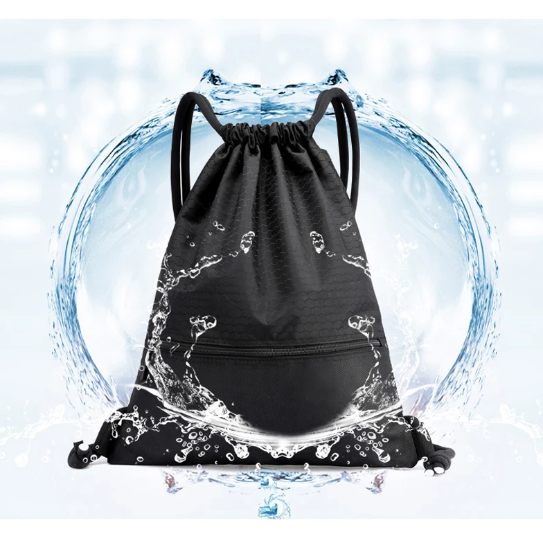 Custom Waterproof Polyester Nylon Sport Gym Promotional Draw String ...