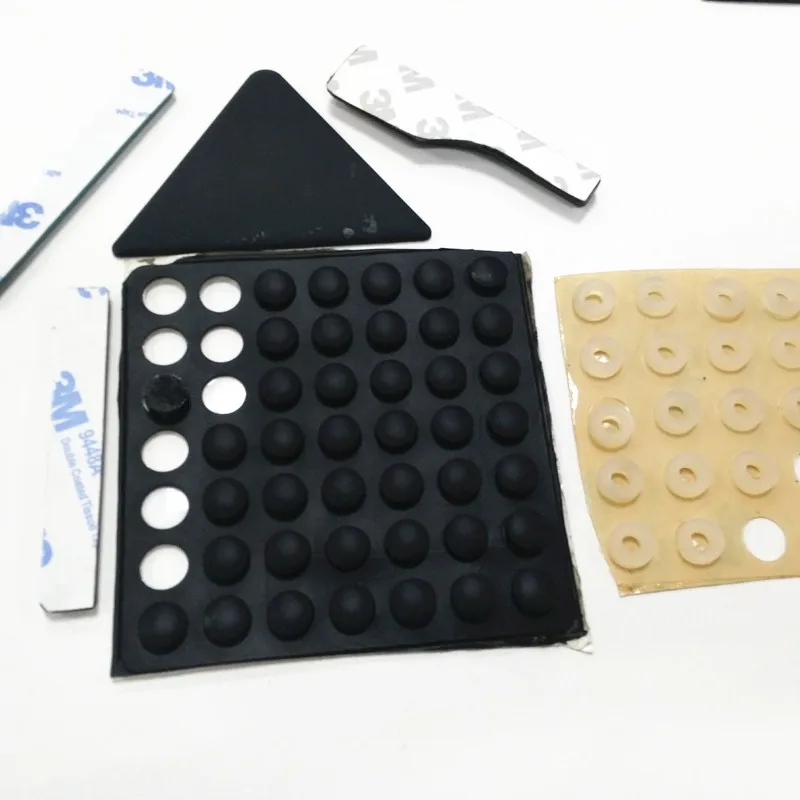 Small Round Sticky Silicone Rubber Foot Pads With 3m Adhesive Back Side ...