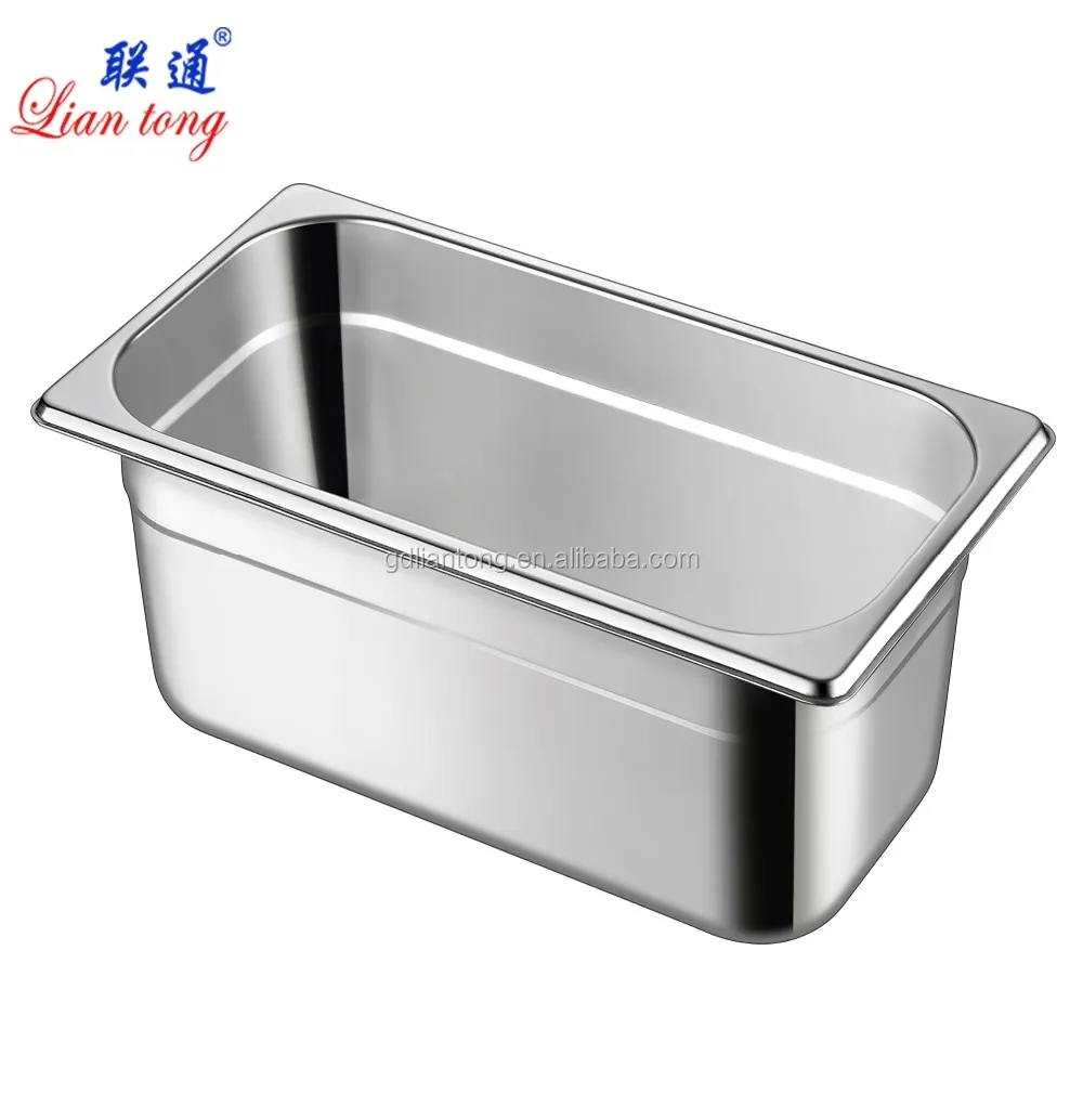 Full Size Metal Stainless Steel Hotel Buffet Gastronorm Food Pans Containers European Gn Pan ...