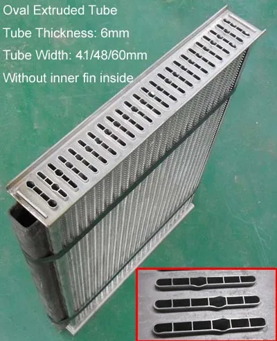 Custom Make Small Aluminum Intercooler Core With Oval Extruded Tube For ...