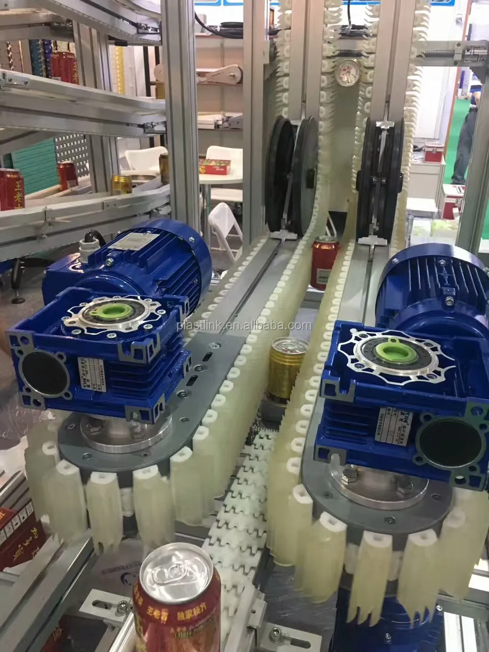 Plastlink Flexible Slat Bottle Beverage Plastic Table Top Chain ...