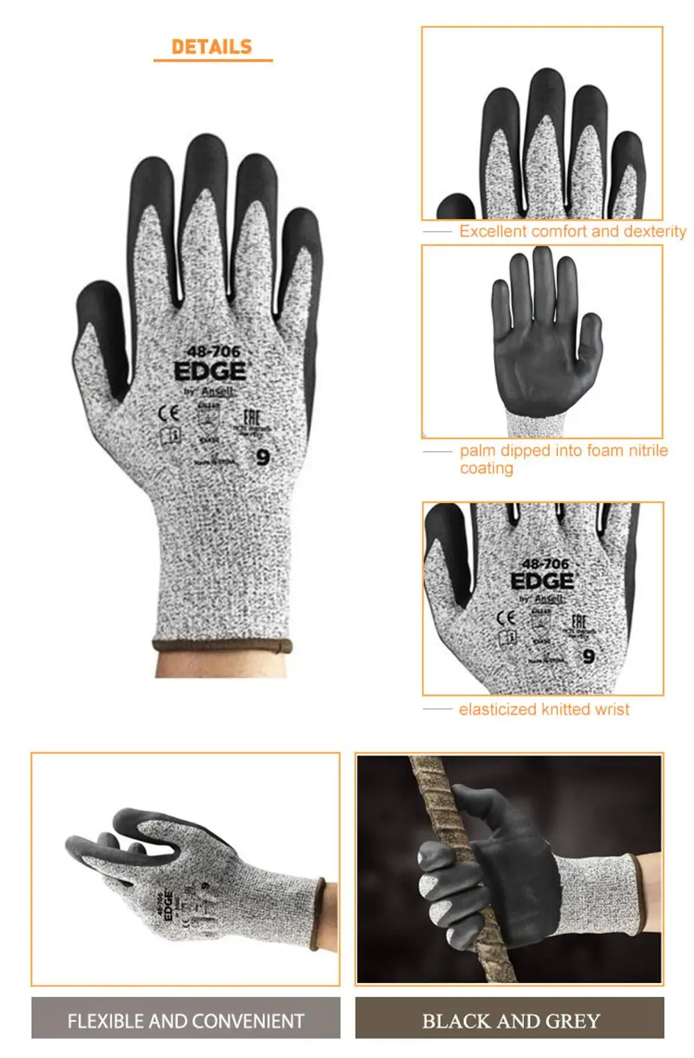 Gant Anti Coupure Slash Proof Puncture Resistant Gloves - Buy Ce ...